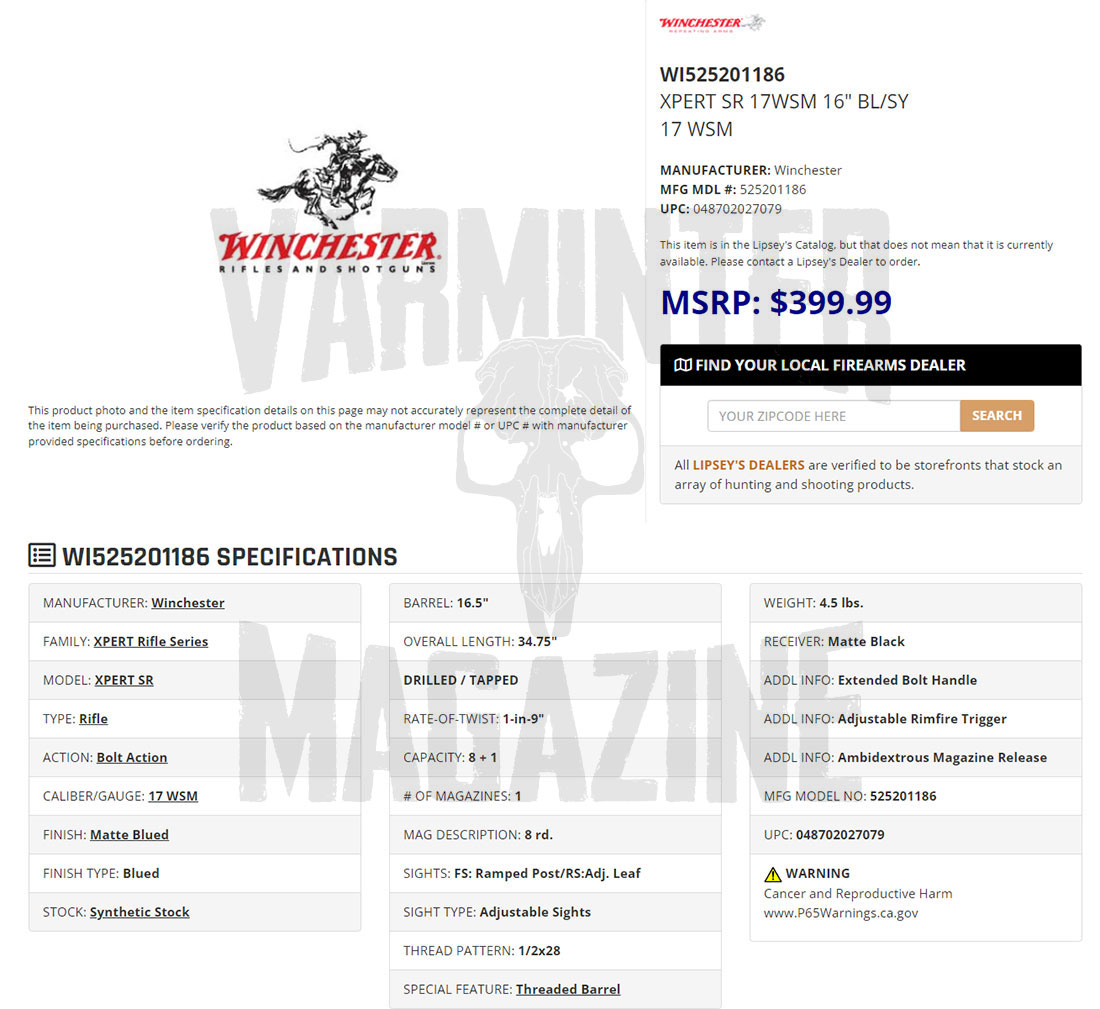 New Winchester XPert 17WSM Rimfire Rifle for 2024 | Varminter Magazine