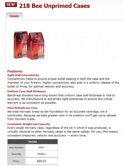 Hornady Adds the 218 BEE to Their New Products for 2017 | Varminter ...