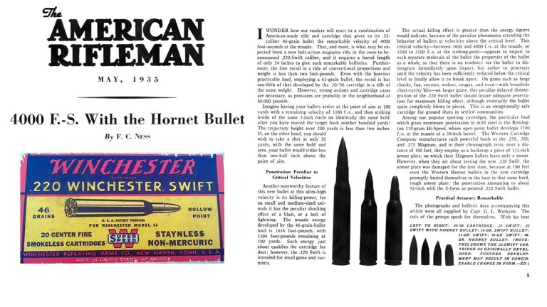 The .220 Swift – Speed King of the Factory 22 Centerfire Cartridges ...