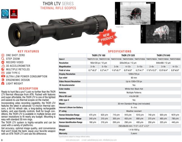 New ATN Products for 2023 – ThOR 5 XD LRF – X-Sight 5 LRF – ThOR LTV ...